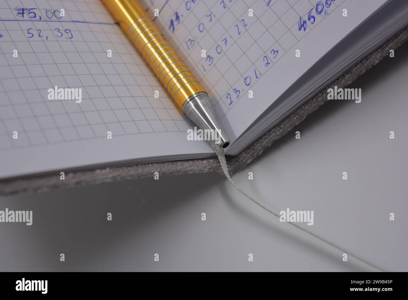 Very stylish, luxurious, velvet, grey notebook, business diary, book ...