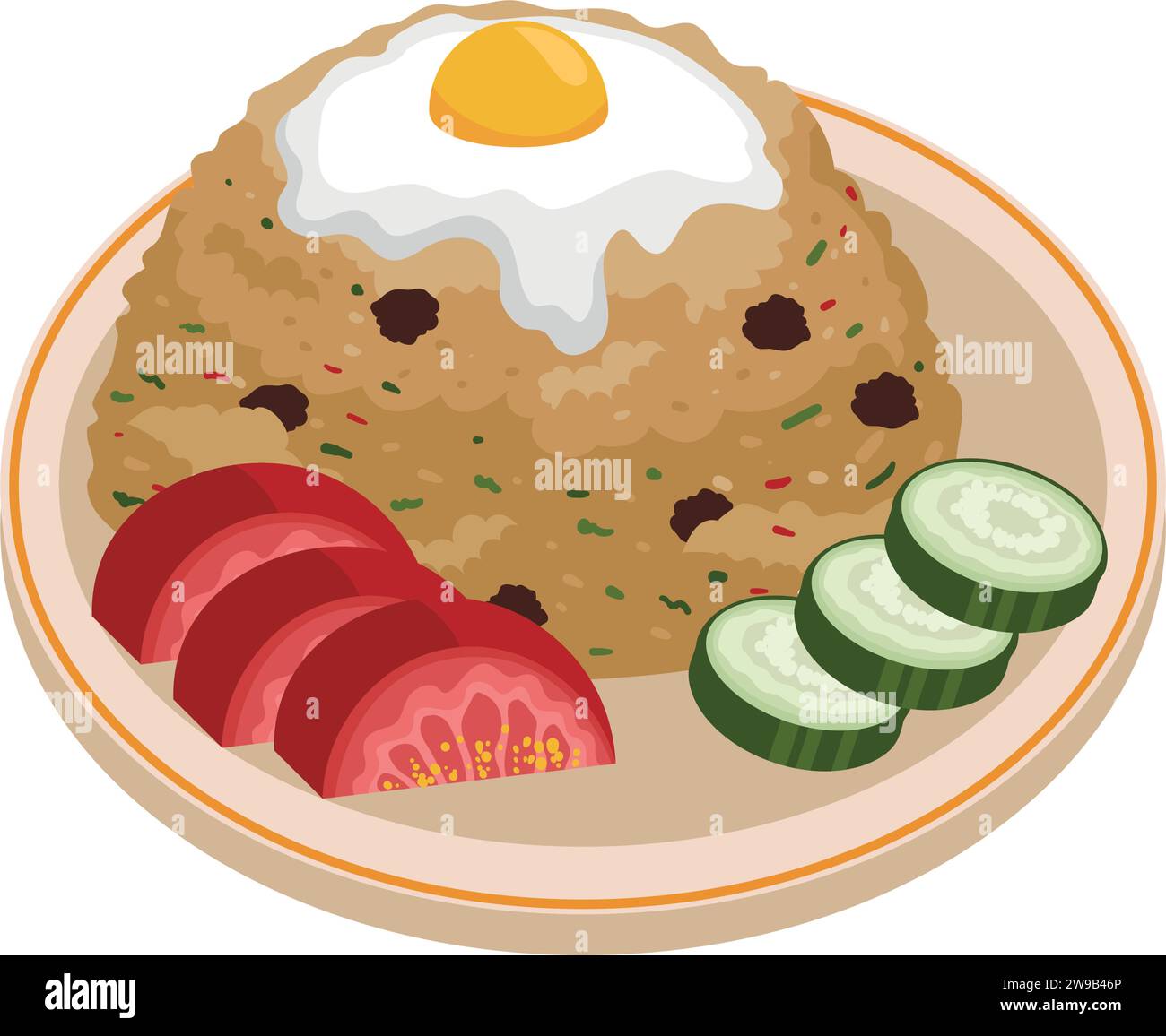 indonesia food nasi goreng Stock Vector Image & Art - Alamy