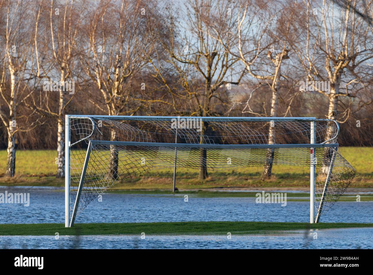 Football pitch flooded hi-res stock photography and images - Alamy