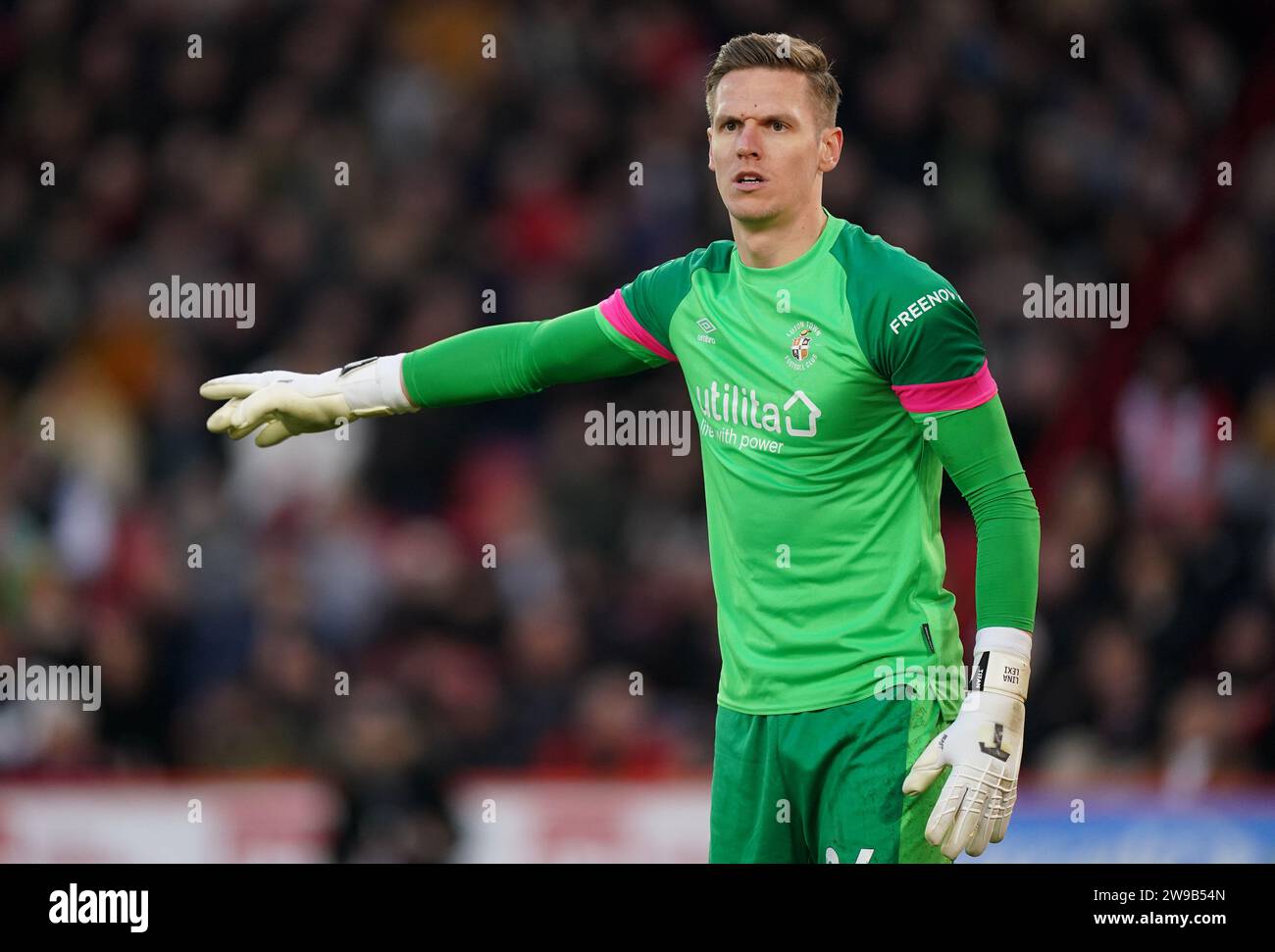 Luton Town goalkeeper Thomas Kaminski during the Premier League match ...