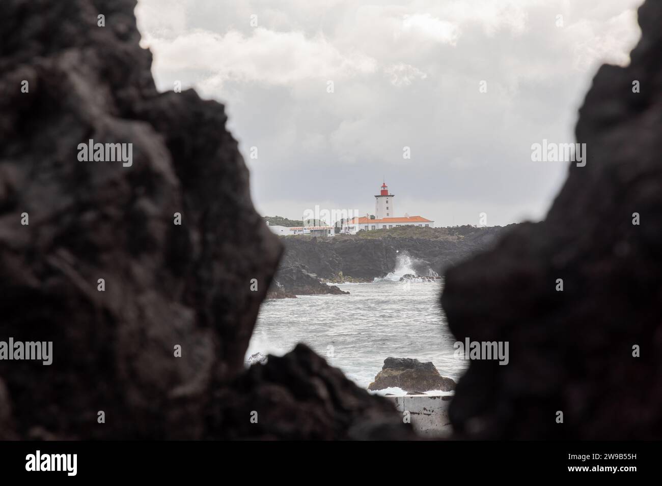 View of Calhau do Pico lighthouse, Pico Island, Azores Stock Photo - Alamy
