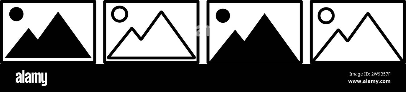 Picture frame icon symbol set Stock Vector Image & Art - Alamy