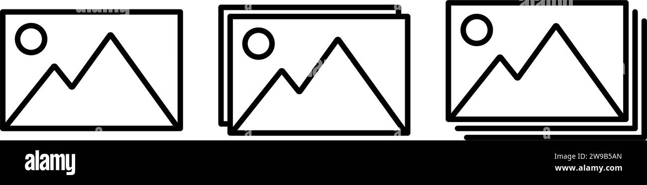 Picture frame icon symbol set Stock Vector Image & Art - Alamy