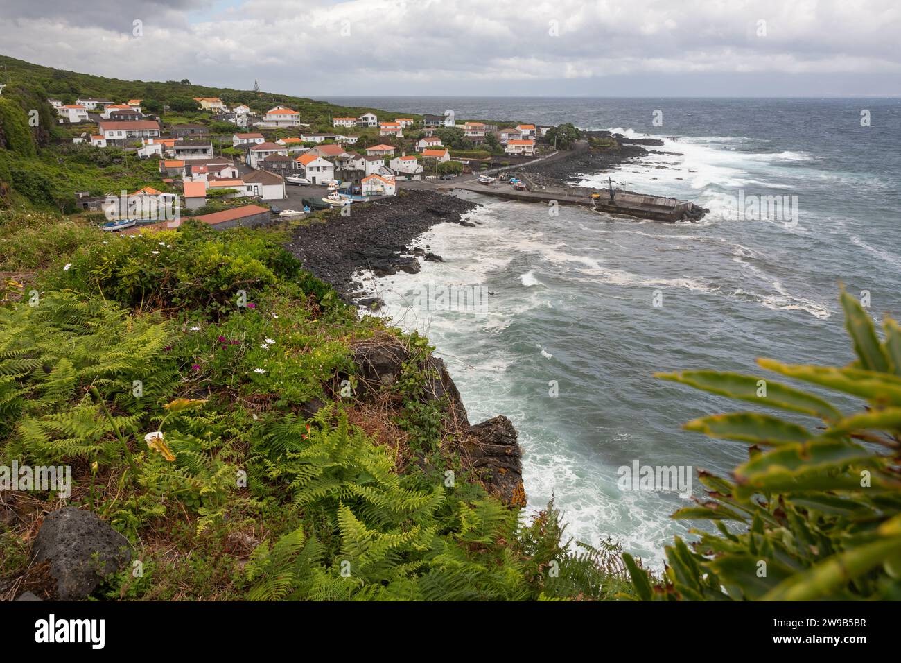 View of Calhau do Pico from the coastal hiking path, Pico Island ...