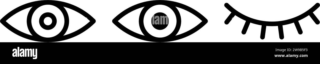 Eyes icon set symbol basic simple design Stock Vector Image & Art - Alamy