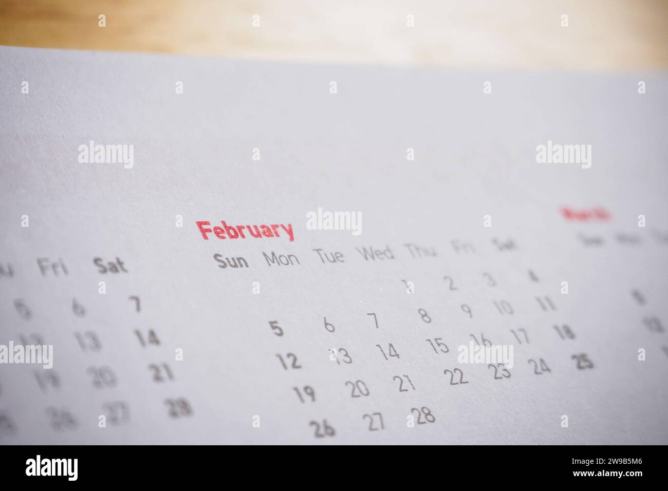 Months and dates on calendar new year 2017 Stock Photo - Alamy