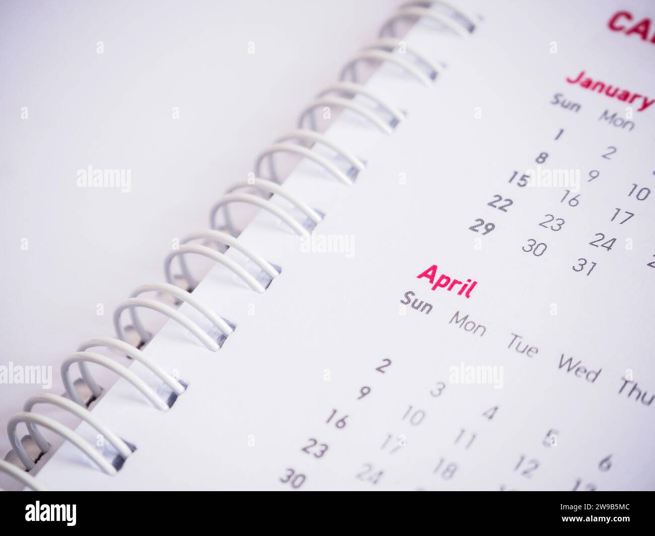 Months and dates on calendar new year 2017 Stock Photo - Alamy