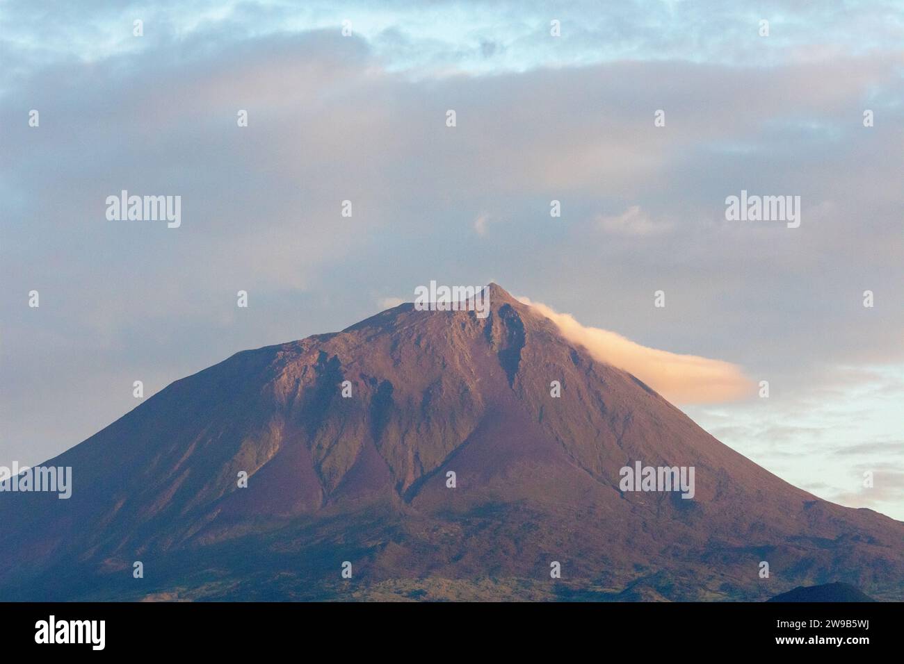 Clear view of Mount Pico on Pico Island, Azores, Portugal Stock Photo ...