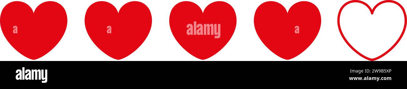 Love heart rating icon basic simple design Stock Vector Image & Art - Alamy