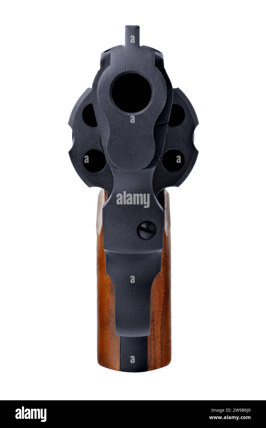 Revolver gun with wooden handle hi-res stock photography and images - Alamy