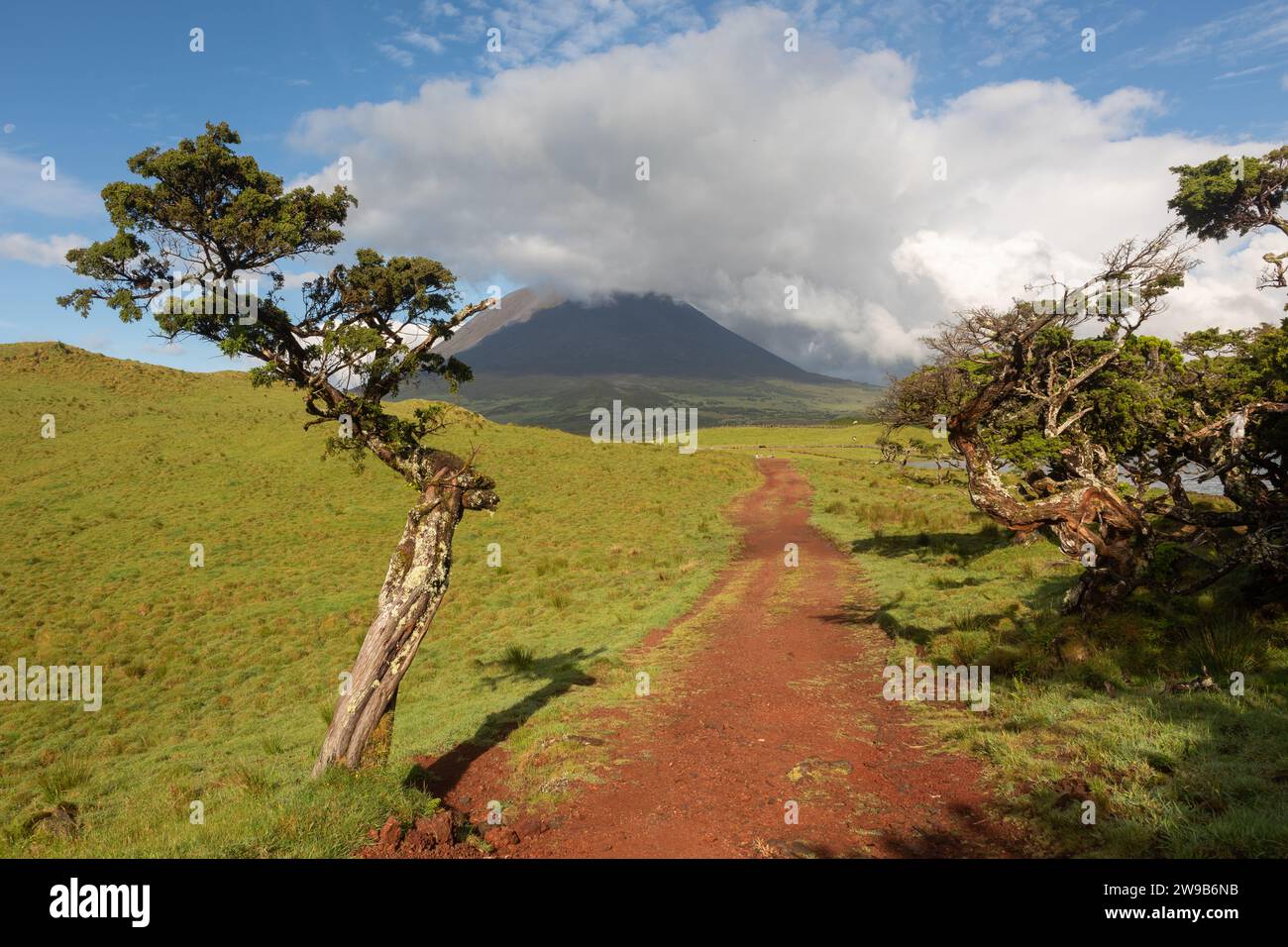 Clear view of Mount Pico on Pico Island, Azores, Portugal Stock Photo ...