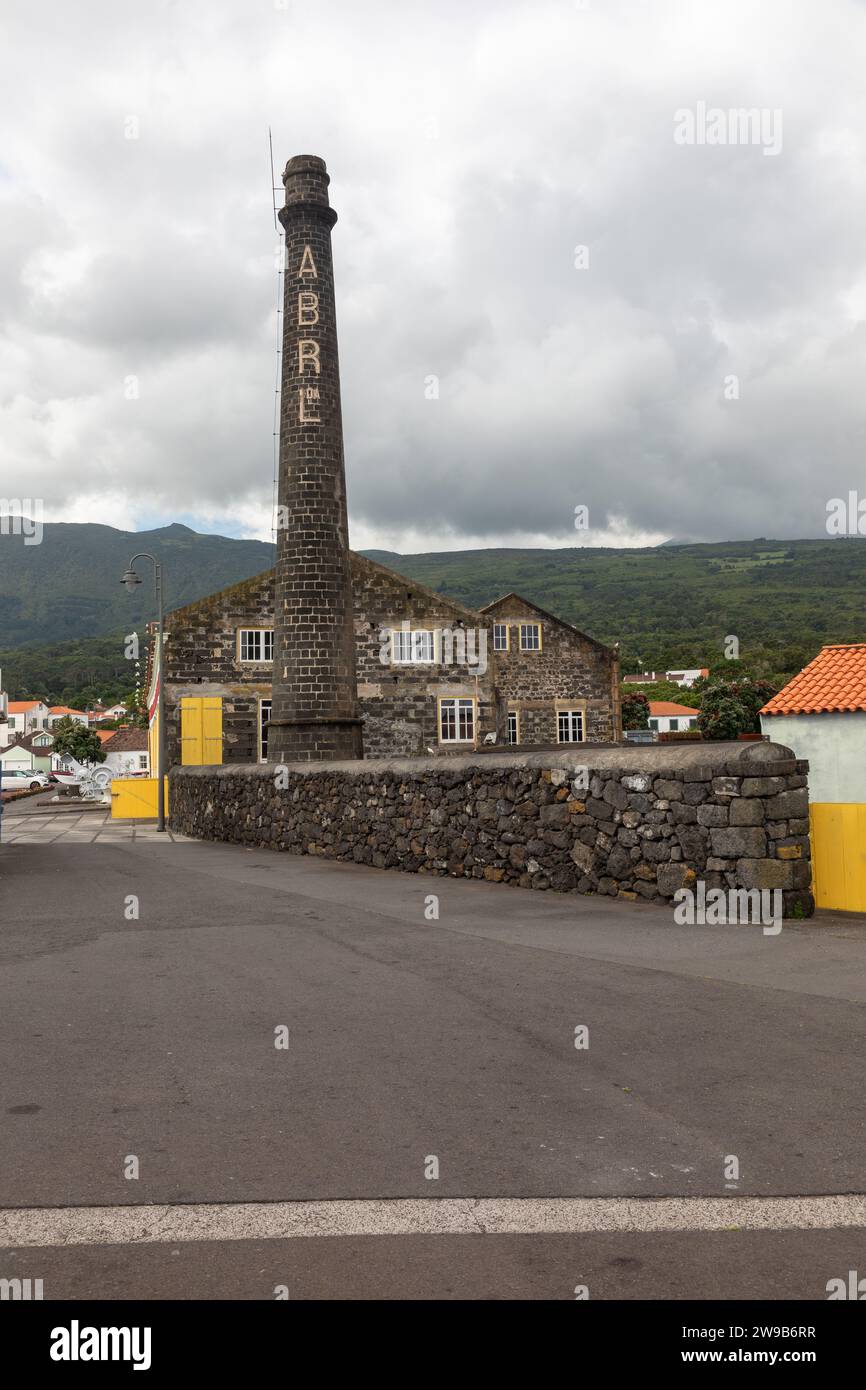 Whalers museum in a historic fish factory building, Pico Island, Azores ...