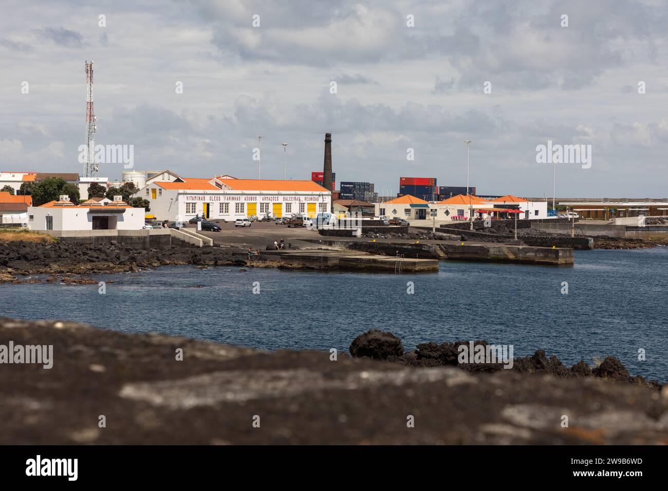 Whalers museum in a historic fish factory building, Pico Island, Azores ...