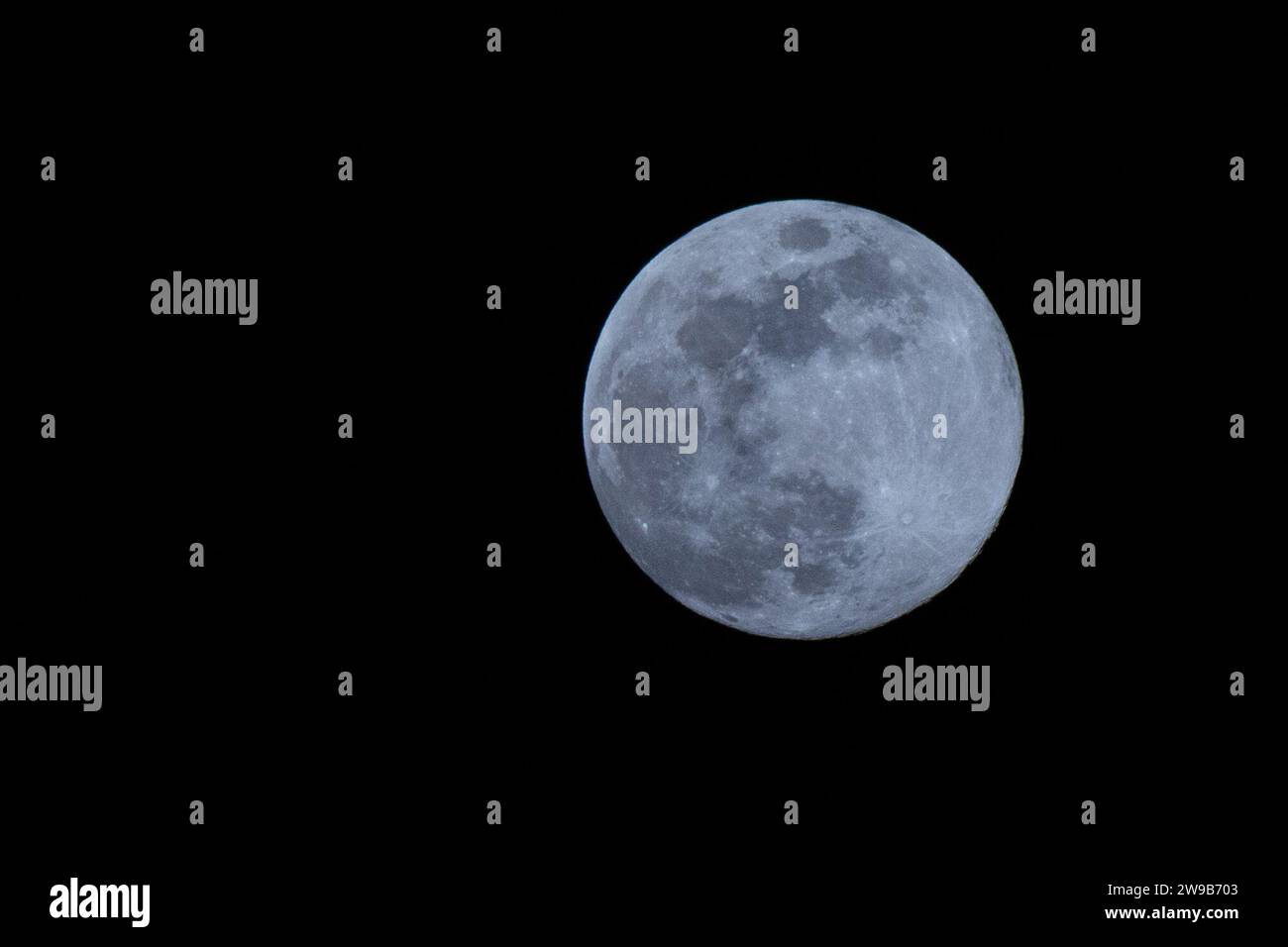 December 26, 2023, Srinagar, Jammu and Kashmir, India: Cold Moon, also ...