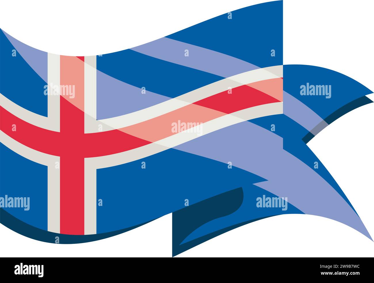 iceland flag banner Stock Vector Image & Art - Alamy