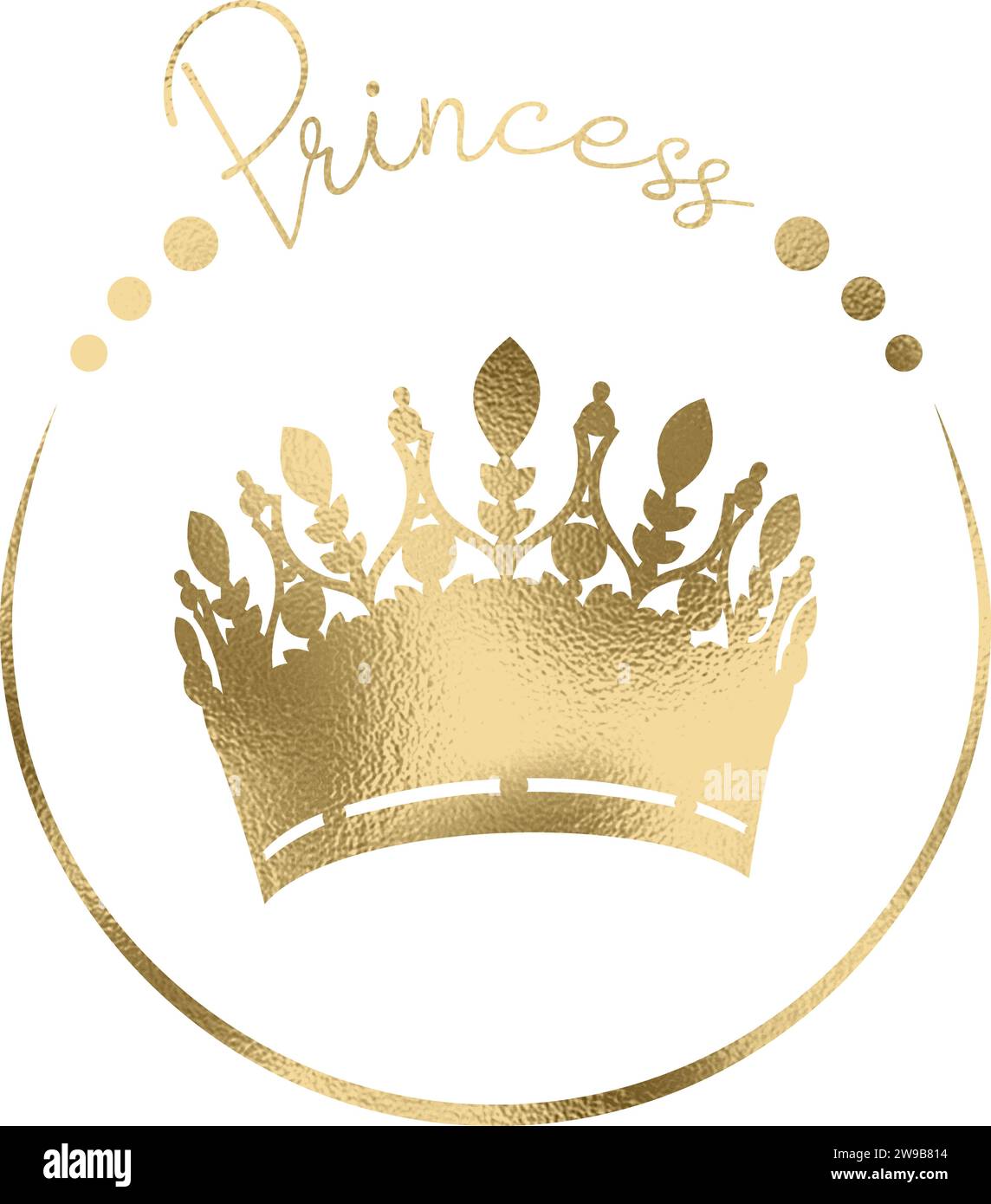 Princess crown in gold with transparent background Stock Vector Image ...