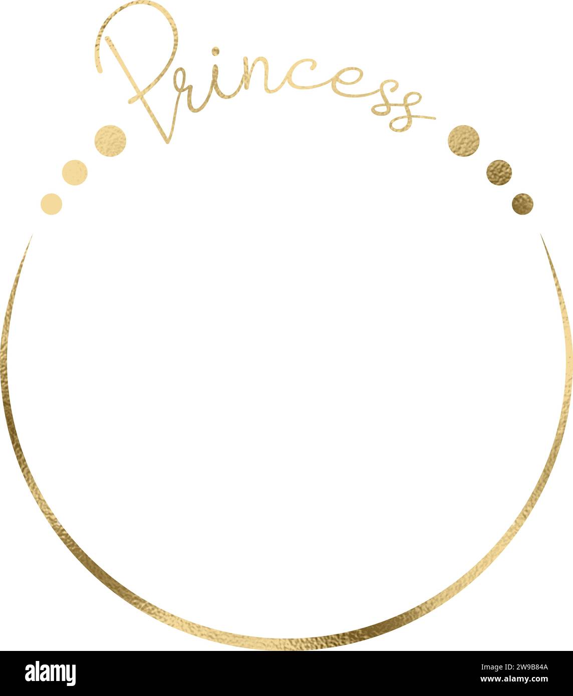 Princess frame in gold with transparent background Stock Vector Image ...
