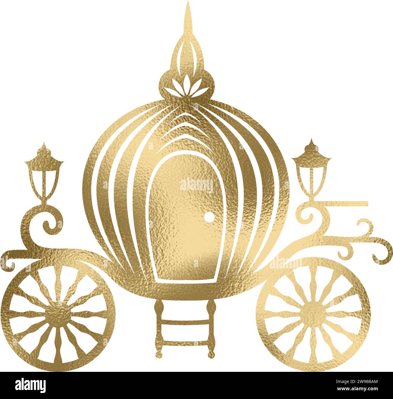 Carriage in gold with transparent background Stock Vector Image & Art ...