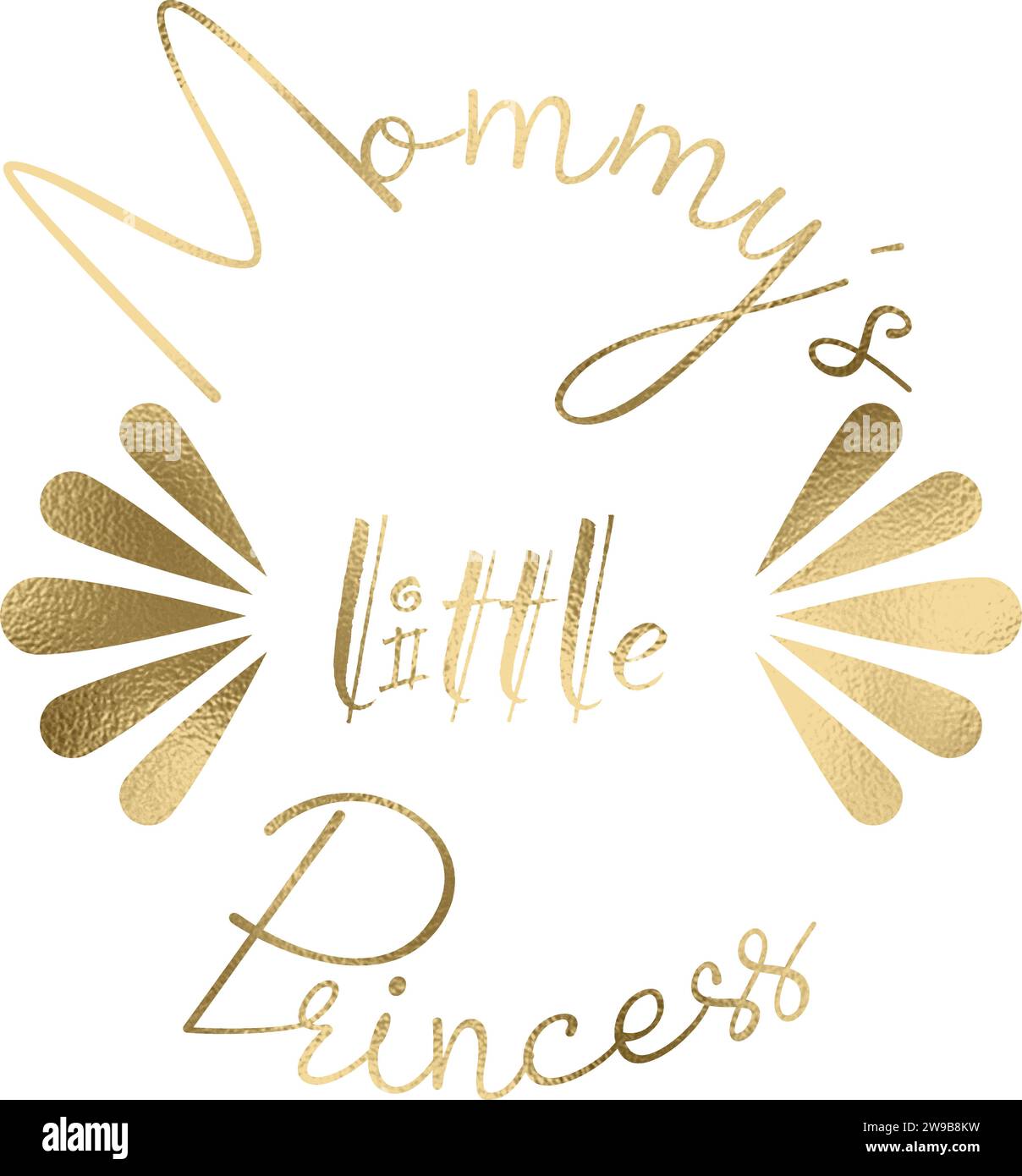 Mom's little princess in gold with a transparent background Stock ...