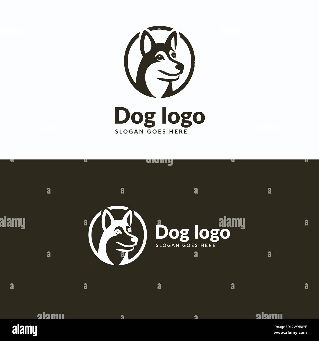 Dog marketing logo hi-res stock photography and images - Alamy