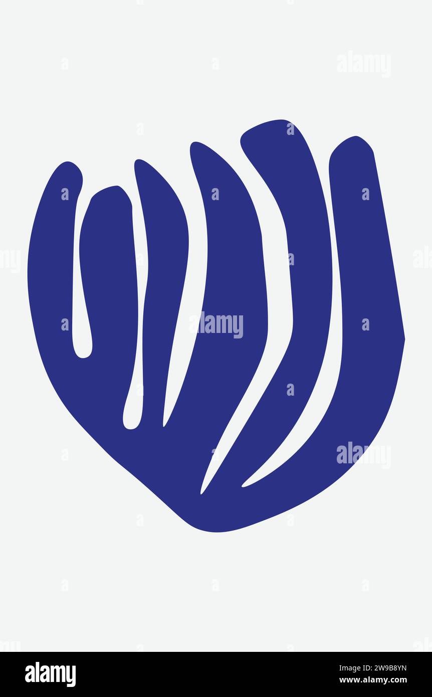 Abstract poster design. Modern wall art with organic irregular ...