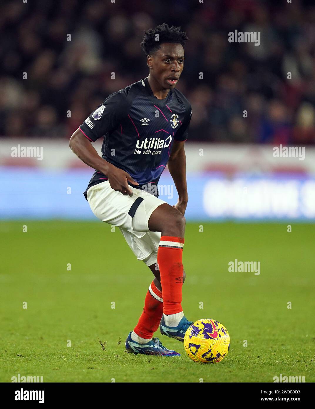Luton Town's Albert Sambi Lokonga during the Premier League match at ...