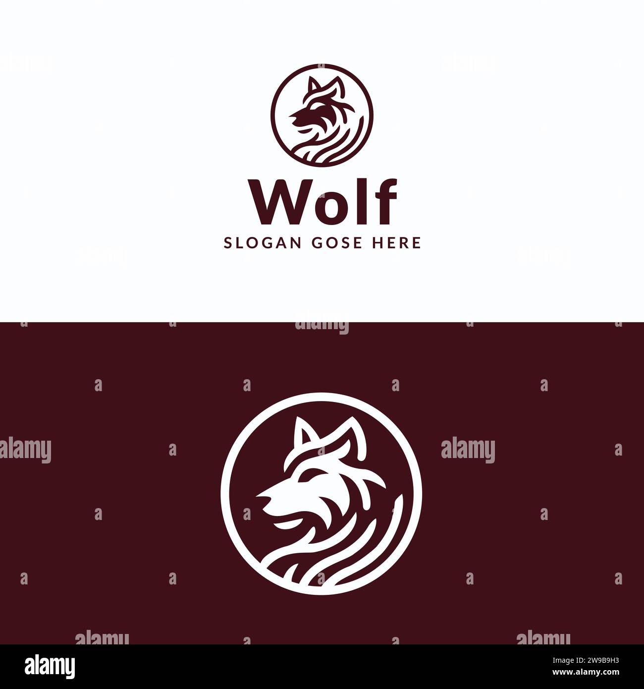 A Wolf Logo for a Company Stock Vector Image & Art - Alamy