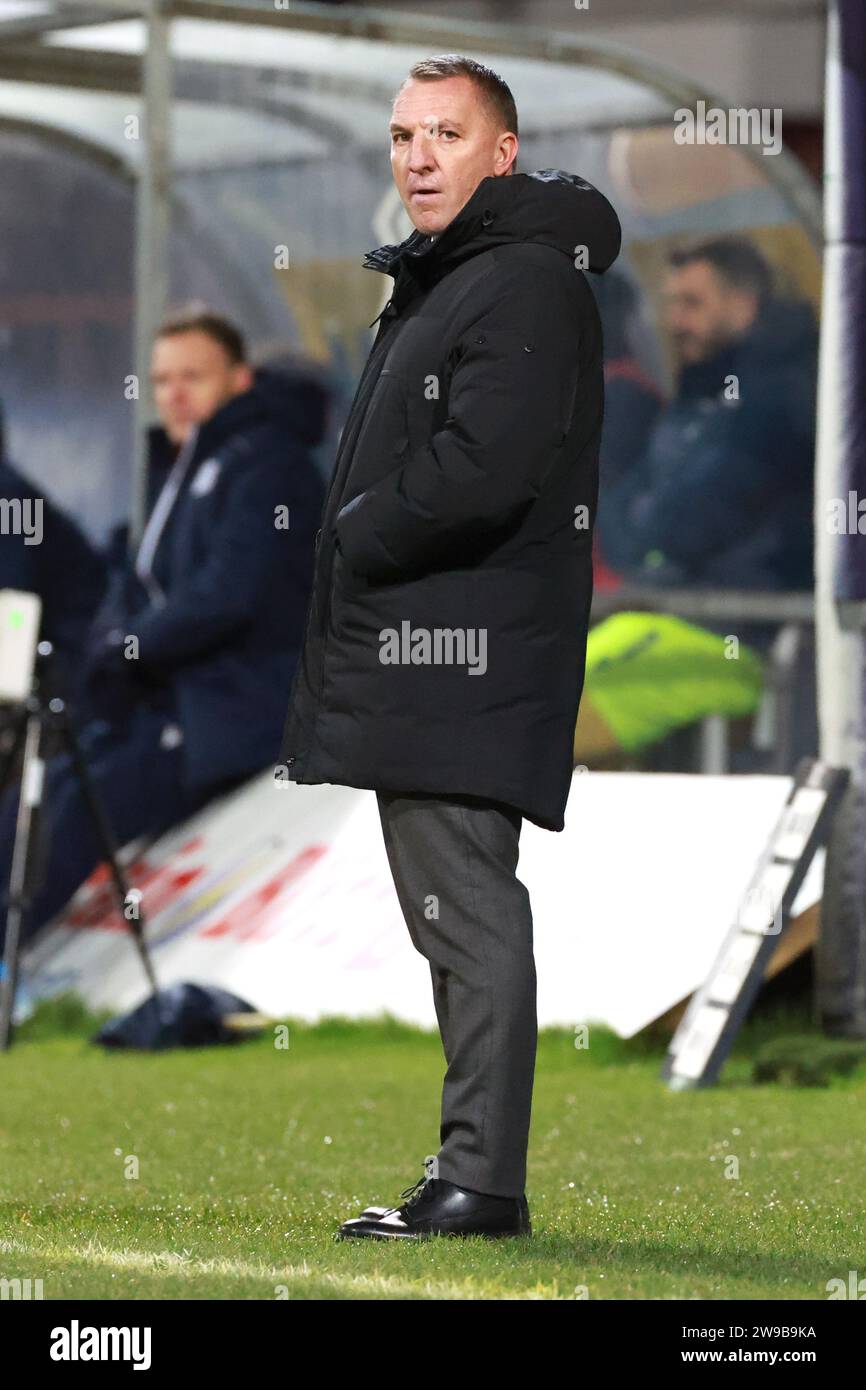 Celtic manager Brendan Rodgers on the touchline during the cinch ...