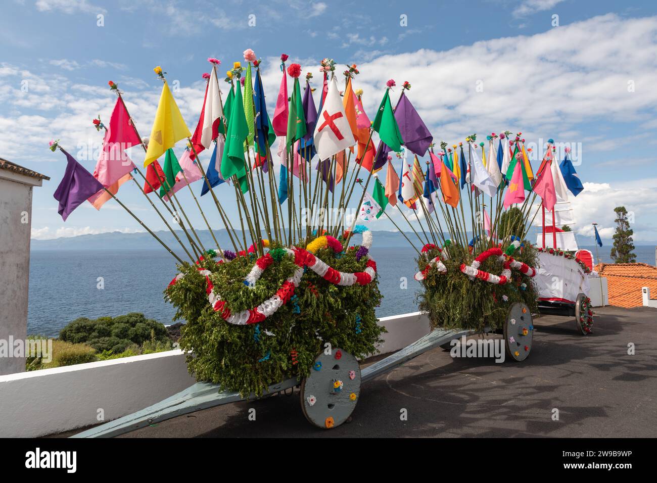 Celebration of Holy Spirit on the island of Sao Jorge, Azores, Portugal ...