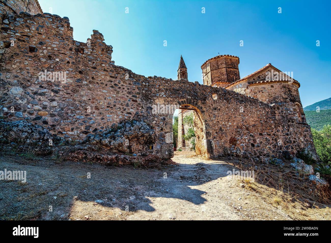 Kardamili old town, Messenia, Greece. Old Kardamili is a small ...