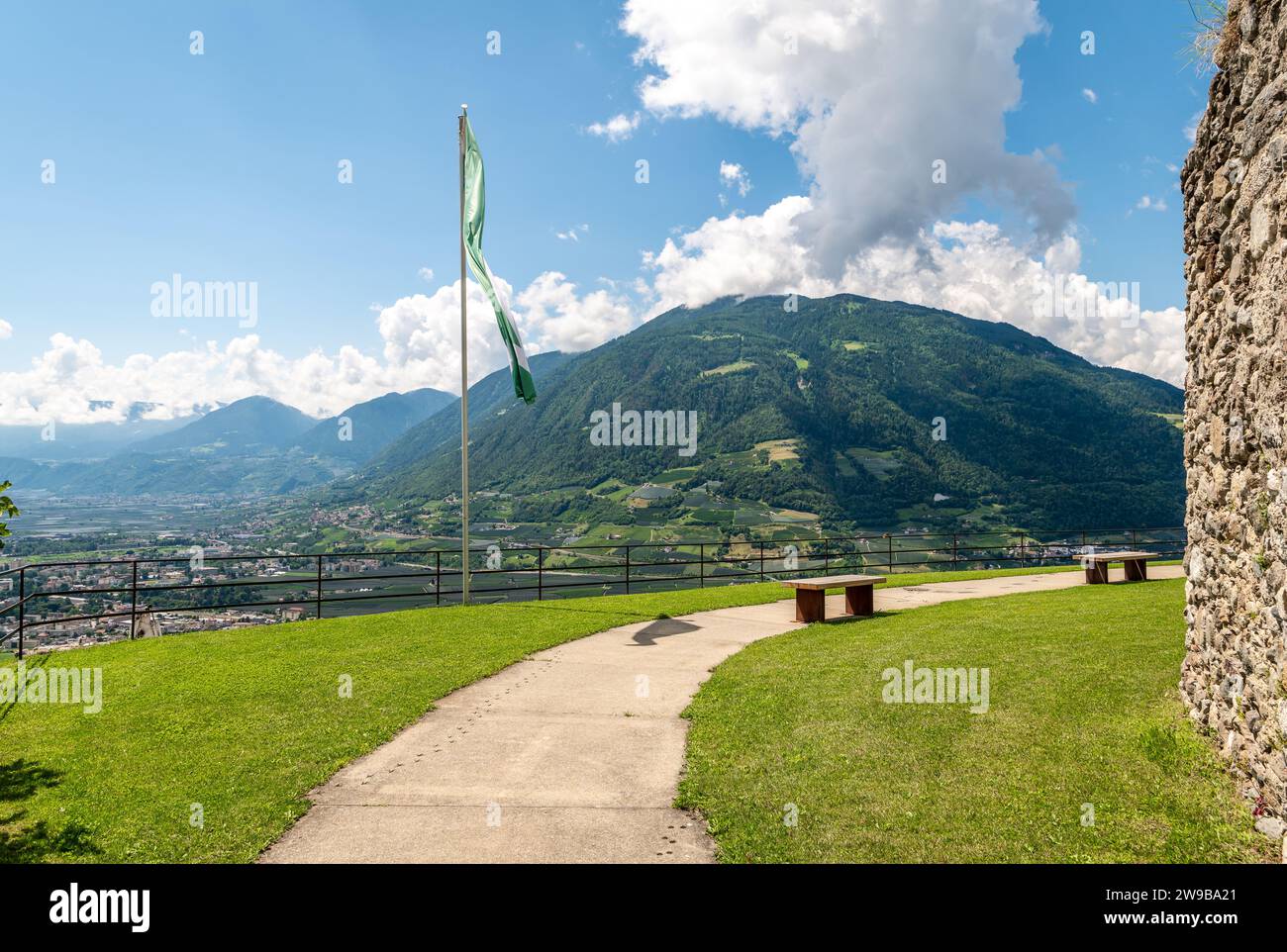 Tyrol castle in South Tyrol The castle hill, from which one can enjoy a ...