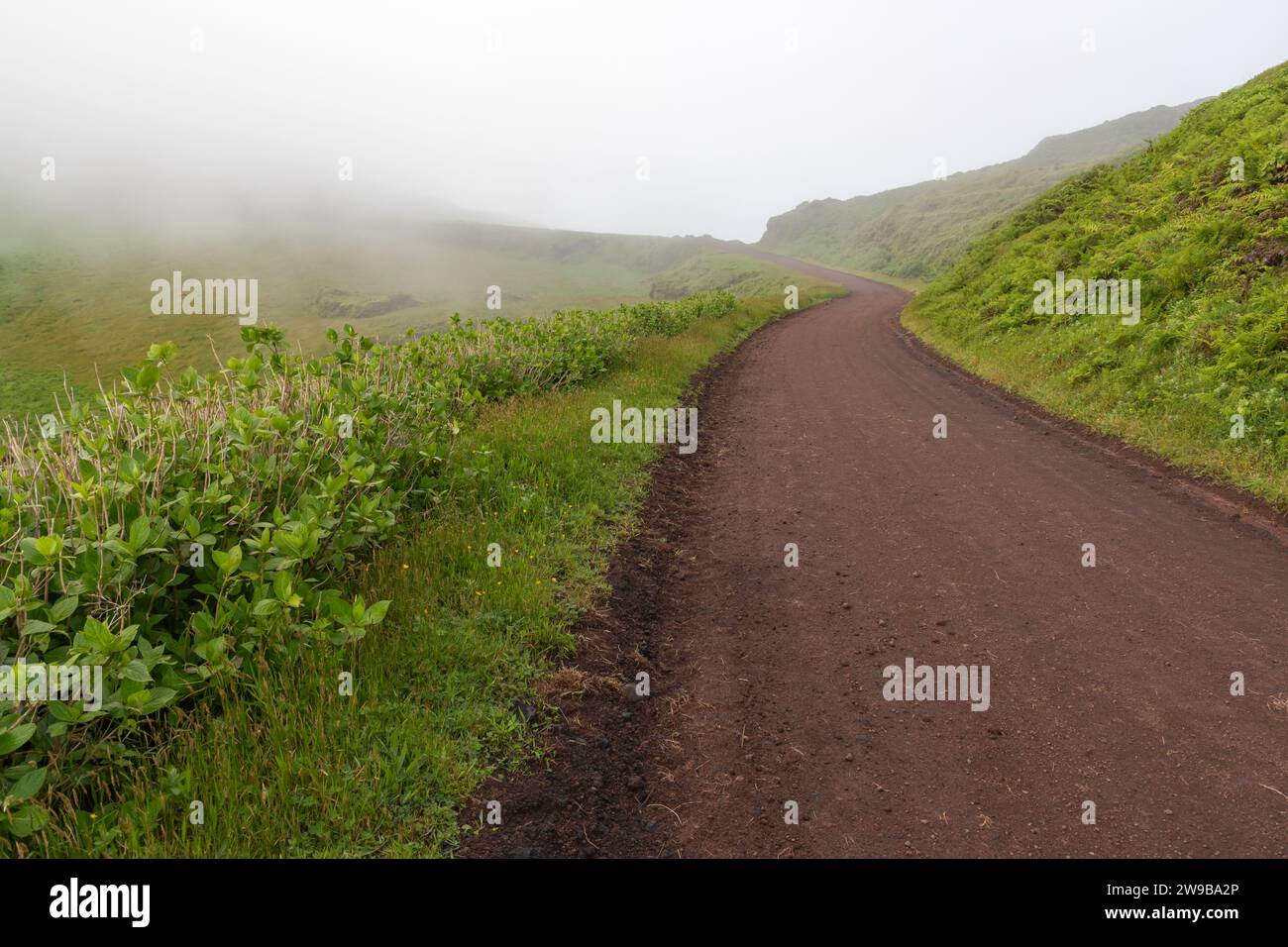 Walk along the volcanic craters of Sao Jorge Island, Azores, Portugal ...