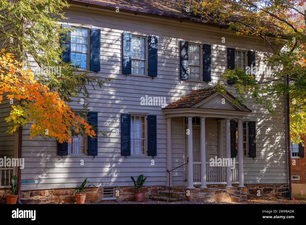 Old Salem, North Carolina, USA - October 26, 2023: Ebert - Reich House ...