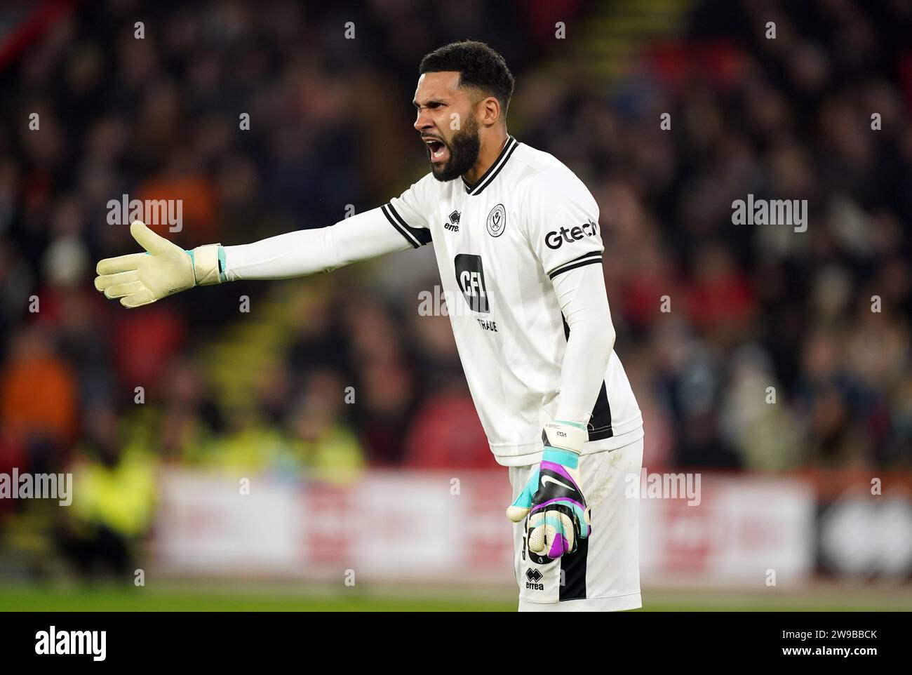 Sheffield United goalkeeper Wes Foderingham during the Premier League ...