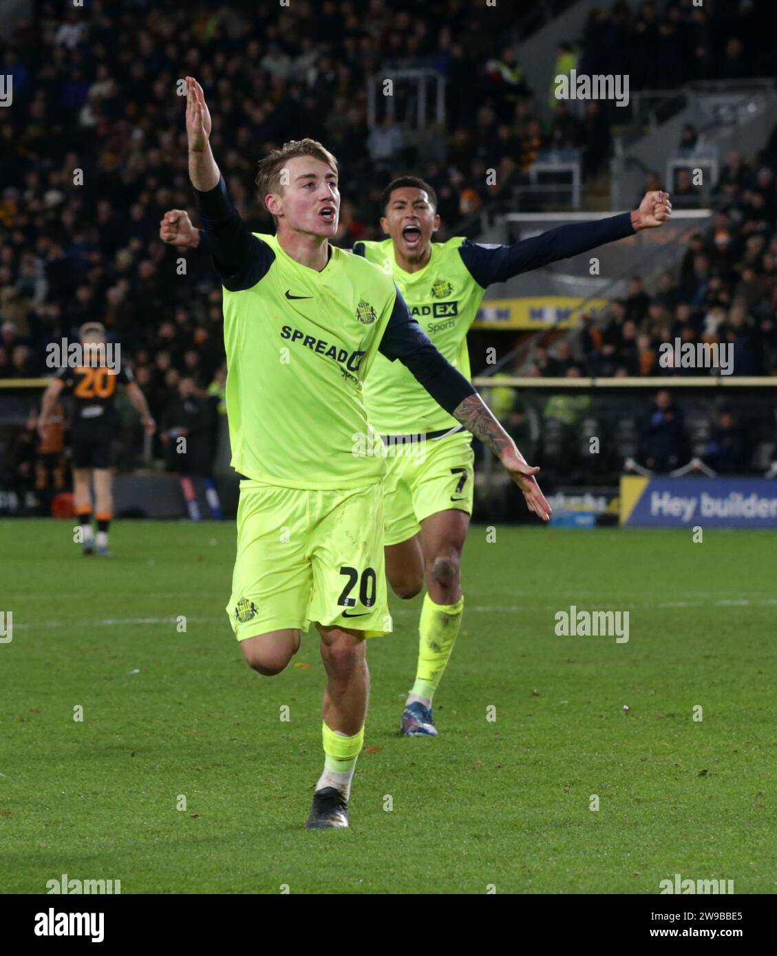 Sunderland's Jack Clarke celebrates scoring their side's first goal of ...