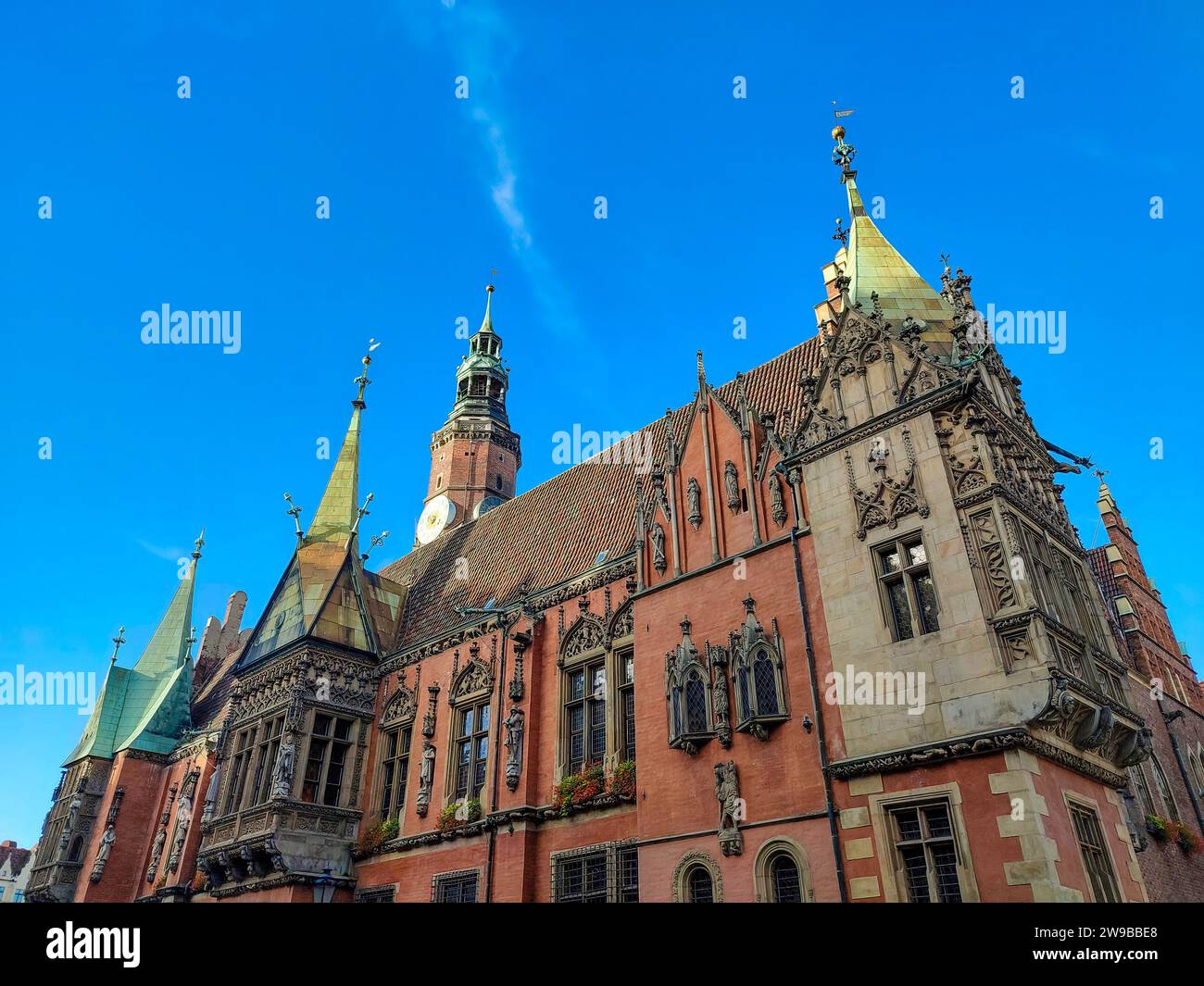 Old Town Hall in Wrocław on a sunny warm day (Polish: Stary Ratusz ...