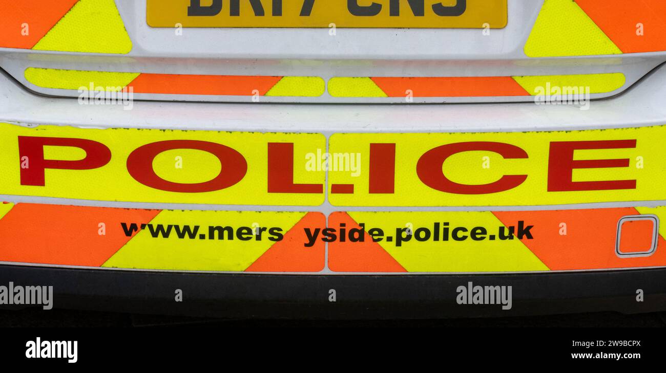 The back end of a Liverpool Police Car Stock Photo - Alamy
