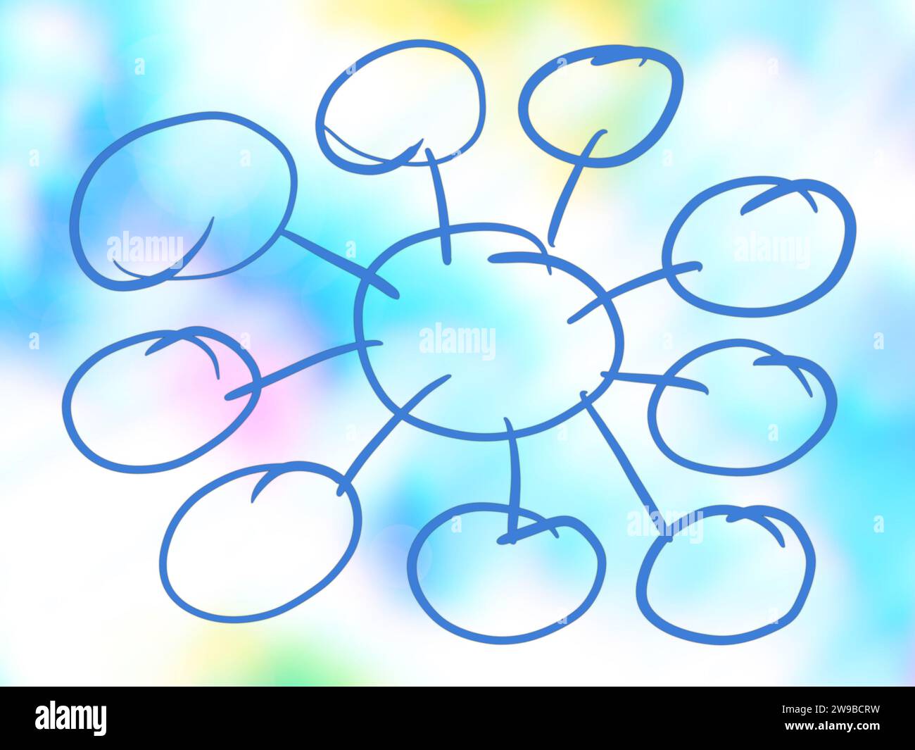 Mind mapping bright design colors for presentations, work plans , note ...