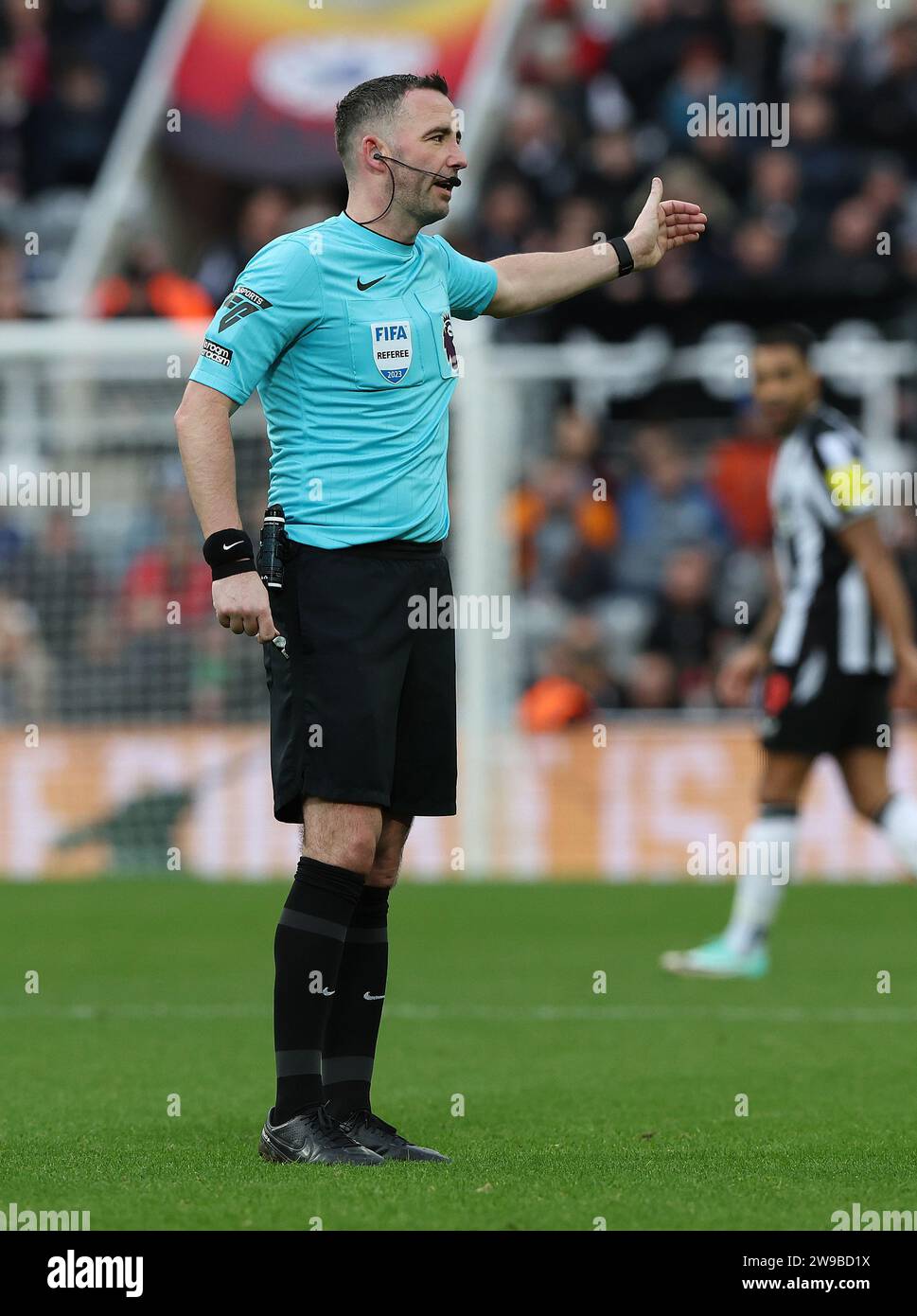 Newcastle Upon Tyne, UK. 26th Dec, 2023. Referee Chris Kavanagh during ...