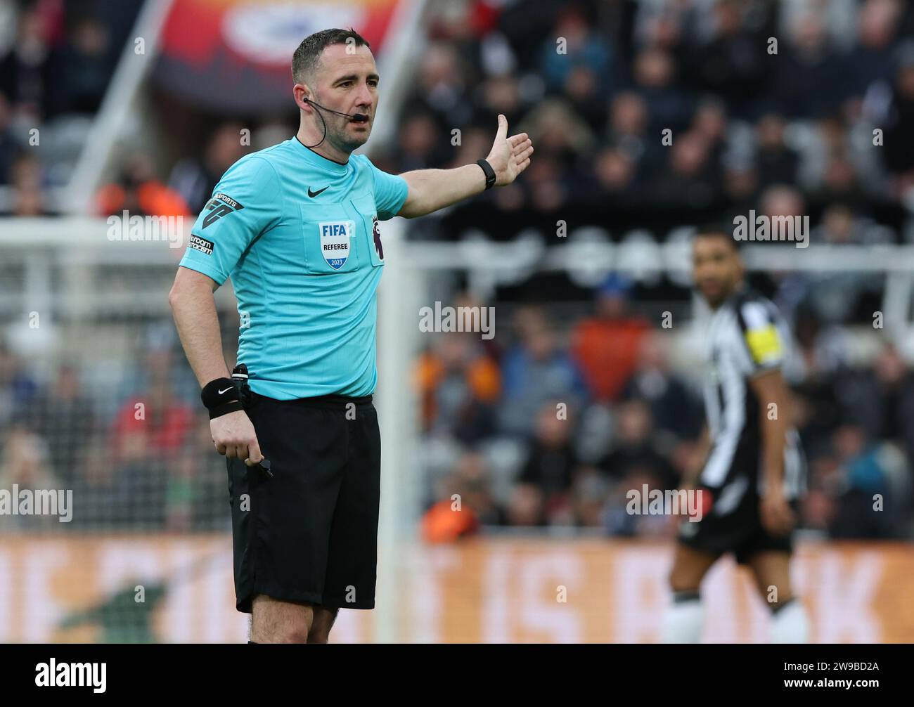Newcastle Upon Tyne, UK. 26th Dec, 2023. Referee Chris Kavanagh during ...