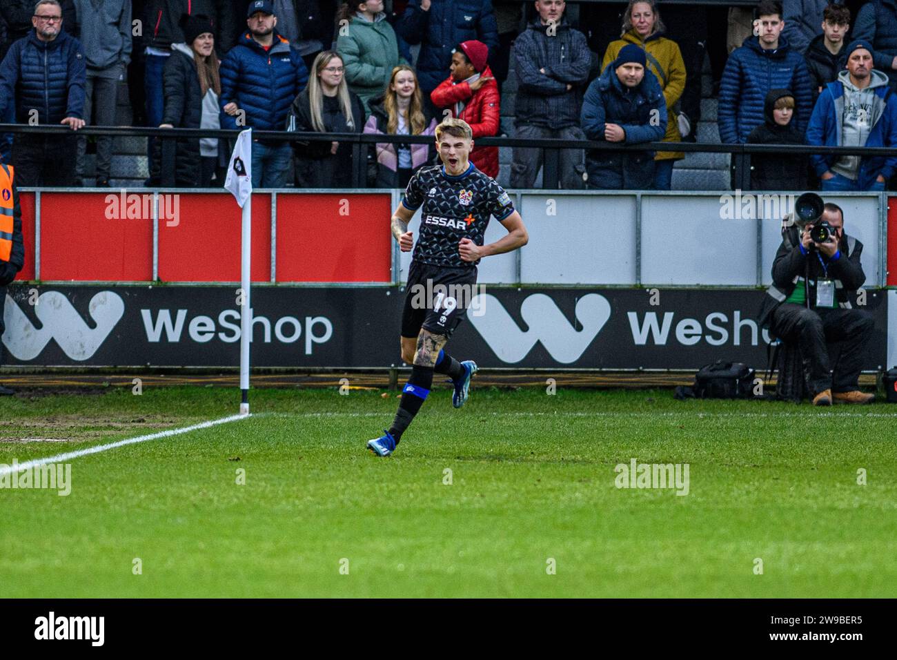 Tranmere Rovers' Harvey Saunders celebrates scoring his side's first ...
