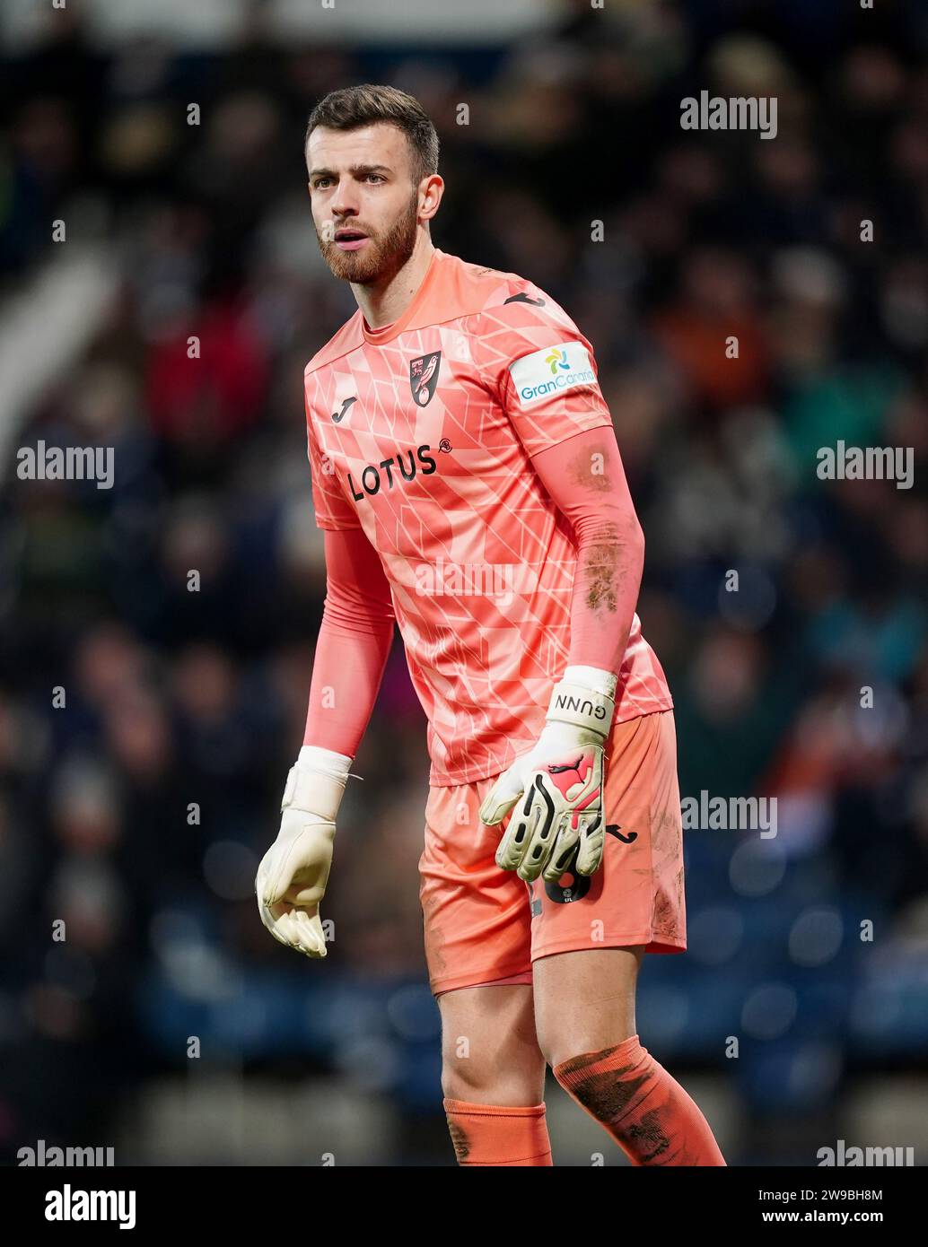 Norwich City goalkeeper Angus Gunn during the Sky Bet Championship ...