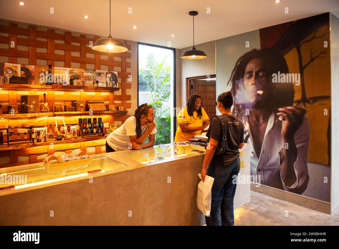 Herb Shop sells cannabis at the Bob Marley Museum, Kingston, Jamaica ...