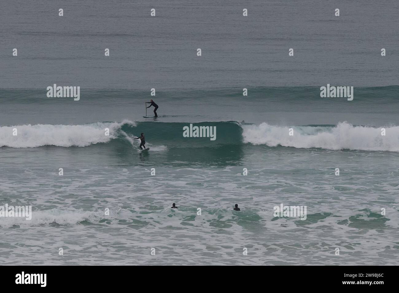 Hale Beach, Cornwall, United Kingdom. 26th Dec 2023. Local Surfers ...