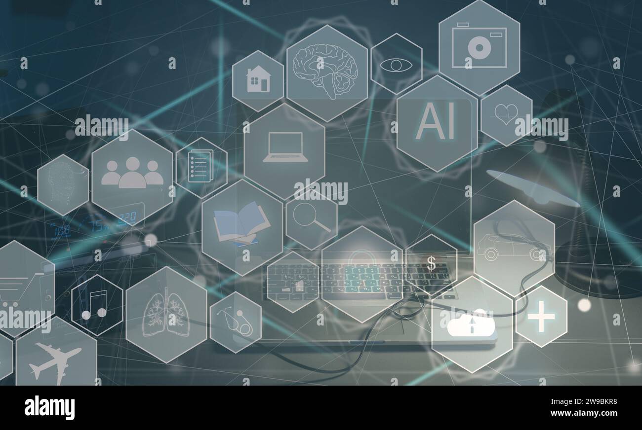 artificial intelligence and communication, ai technology Stock Photo ...