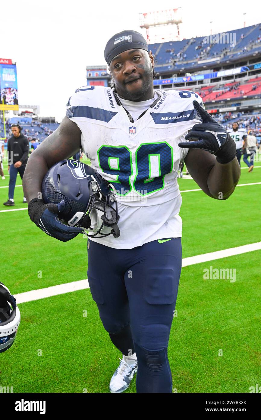 Seattle Seahawks defensive tackle Jarran Reed (90) leaves the field ...