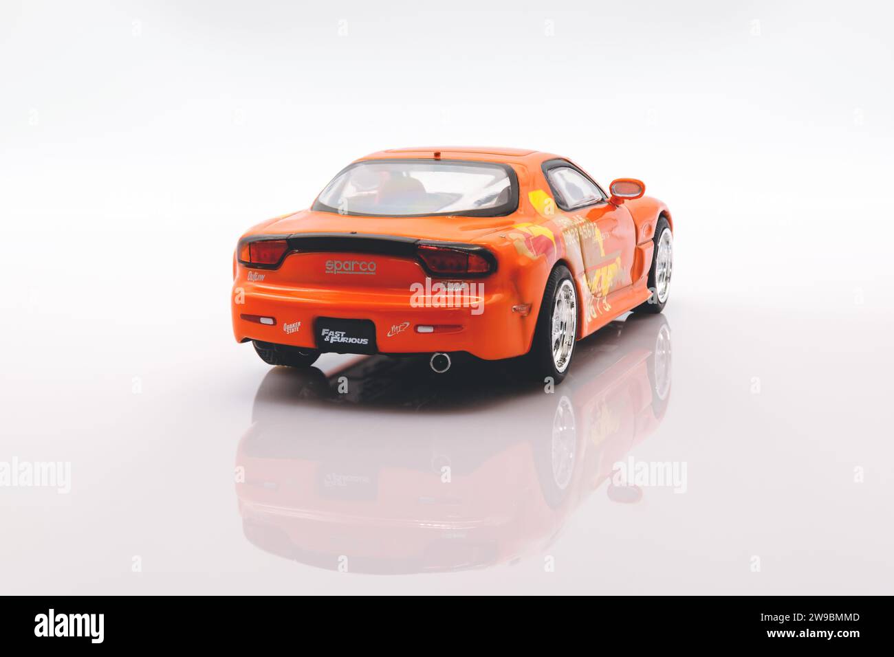 Fast&Furious Mazda RX-7 FD 1:43 model car, rear view, white background ...
