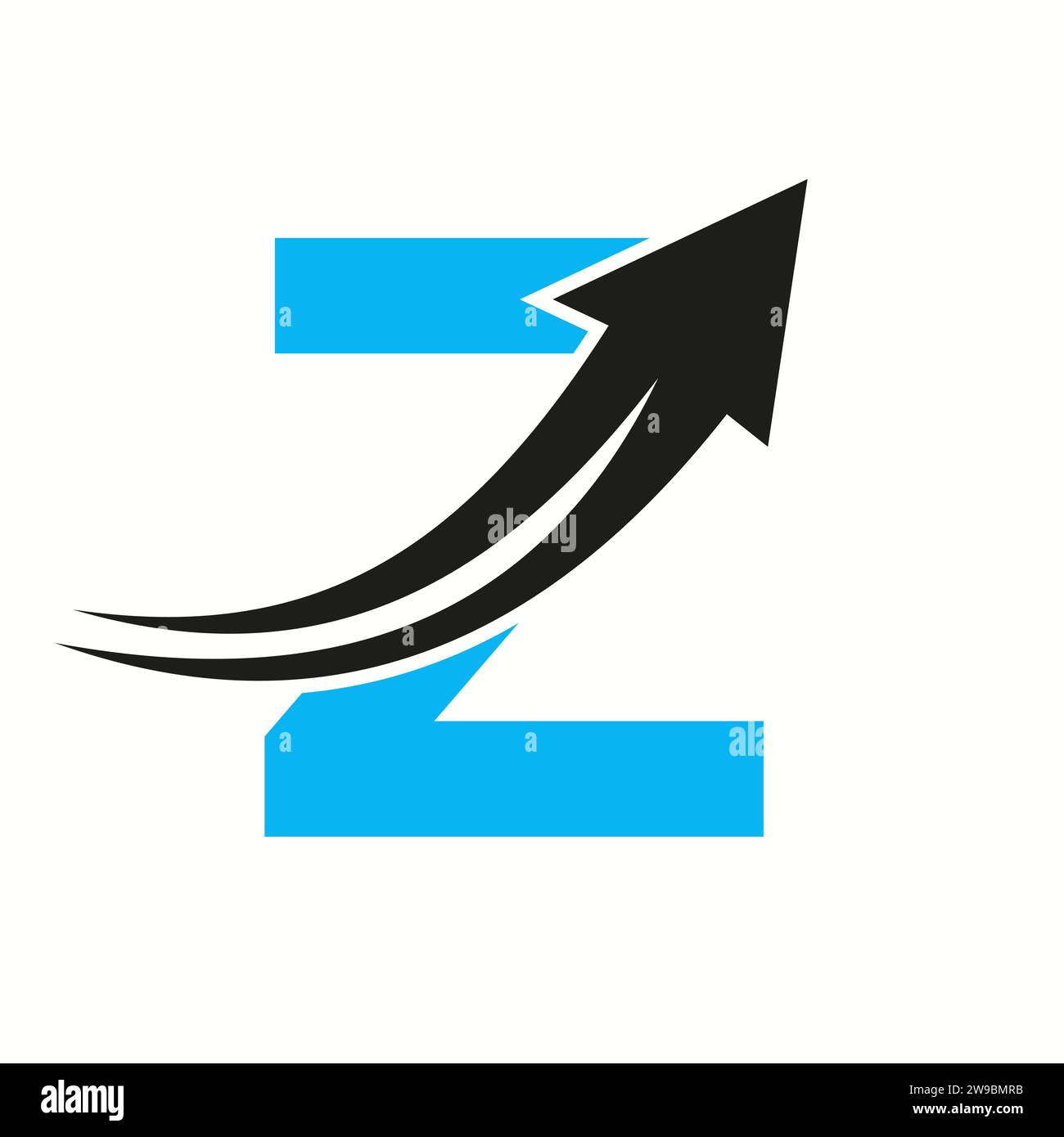 Financial Logo On Letter Z Concept With Growth Arrow Icon Stock Vector ...
