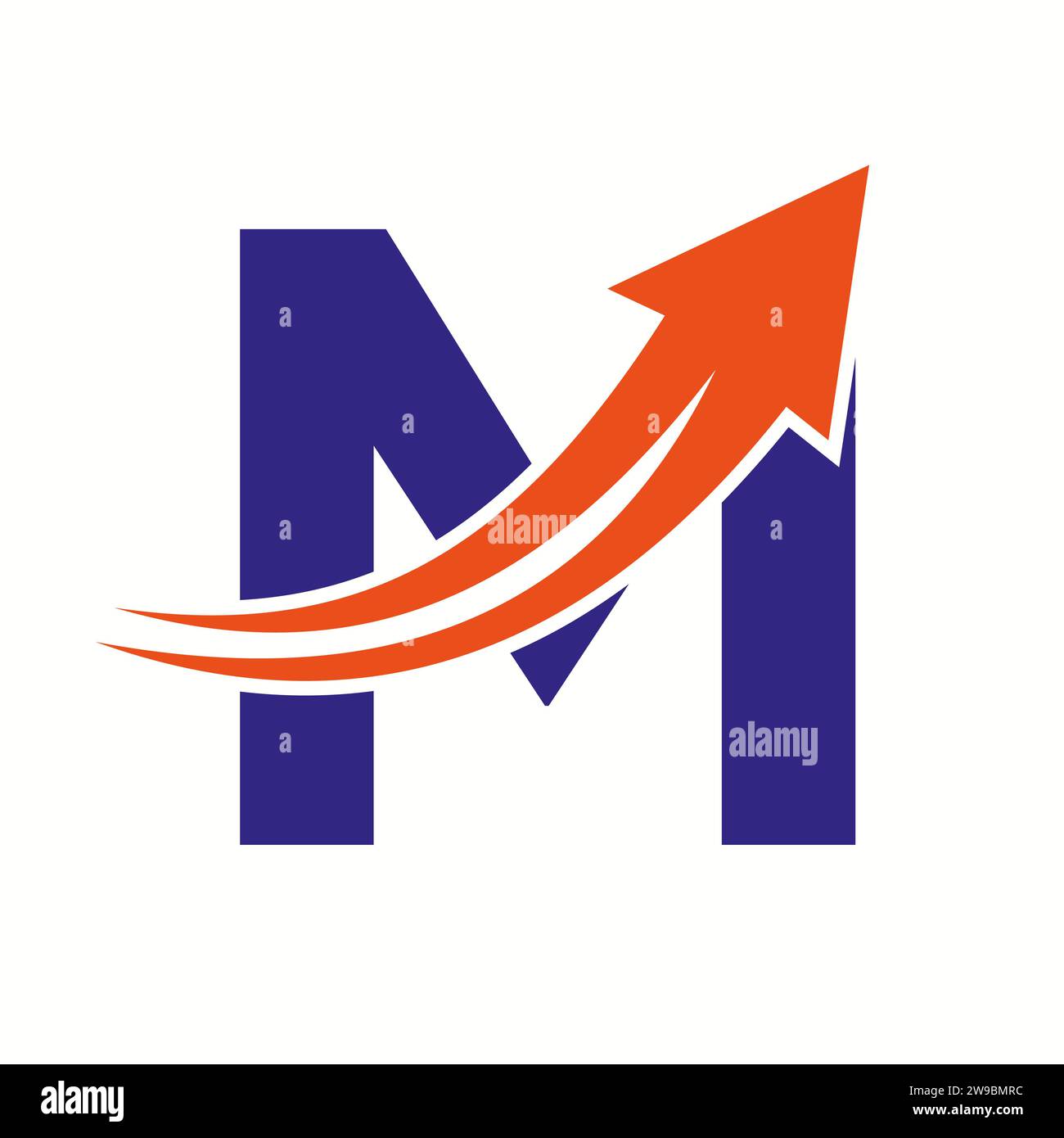 Letter m arrow logo hi-res stock photography and images - Alamy