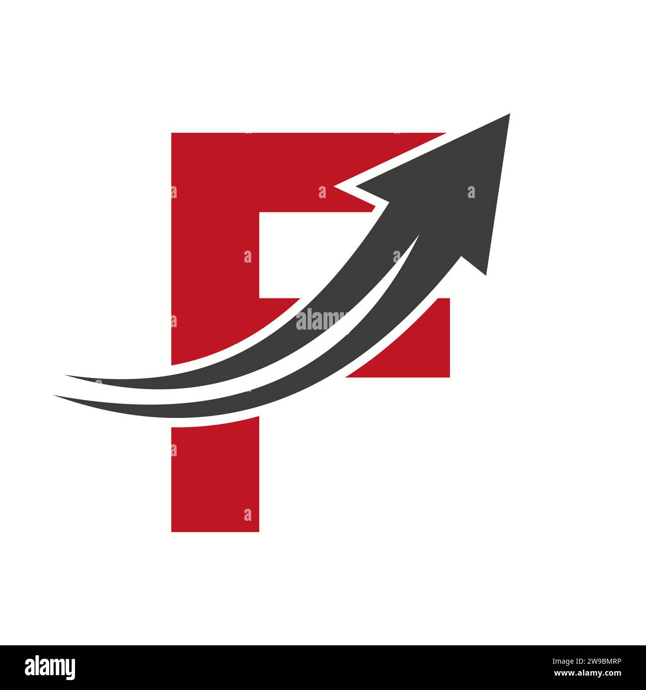 Financial Logo On Letter F Concept With Growth Arrow Icon Stock Vector ...
